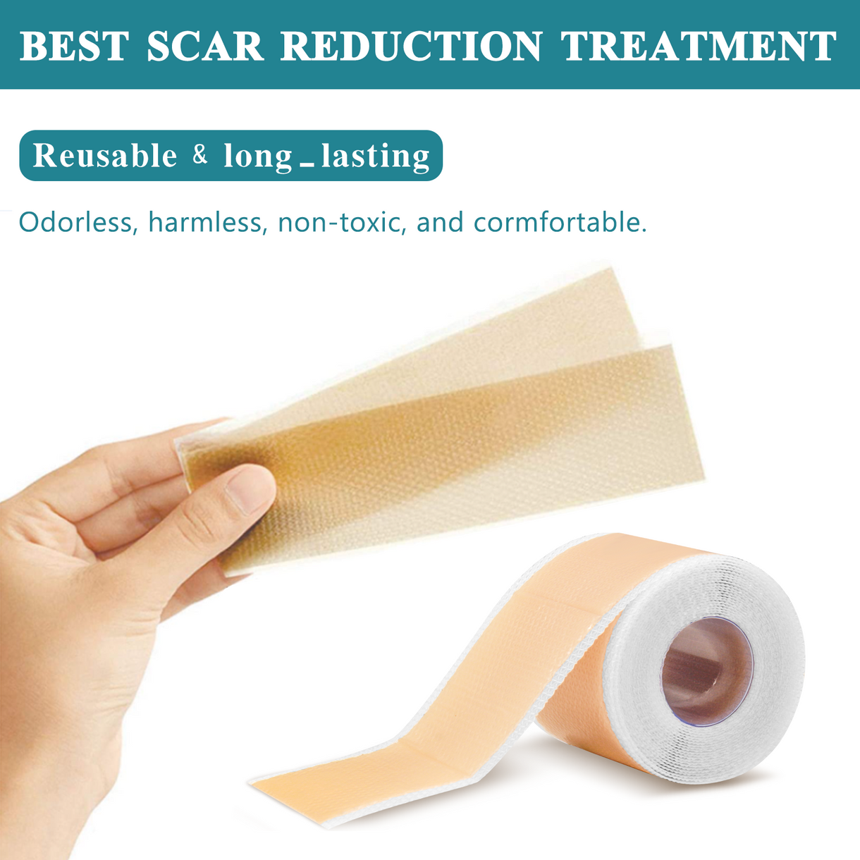 ELAIMEI Silicone Scar Sheets, Silicone Scar Tape, Scar Removal Strips ...