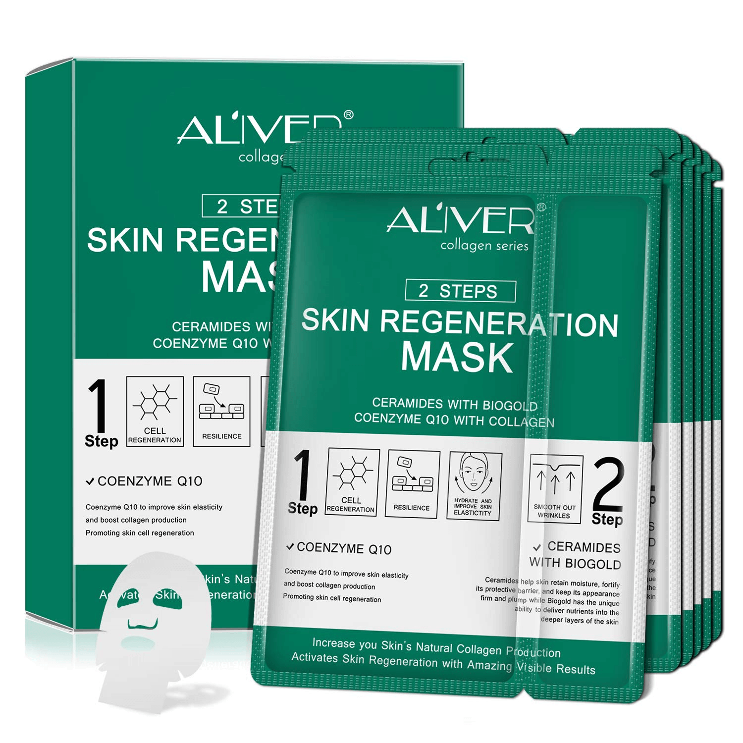 Aliver Skin Regeneration Brightening Anti-Aging Anti-Wrinkle Face Mask ...